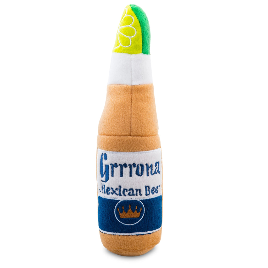 Grrrona Beer Bottle Dog Toy – Navy Blooms