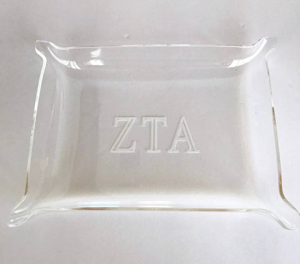 Sorority Acrylic Catchall Tray – Navy Blooms