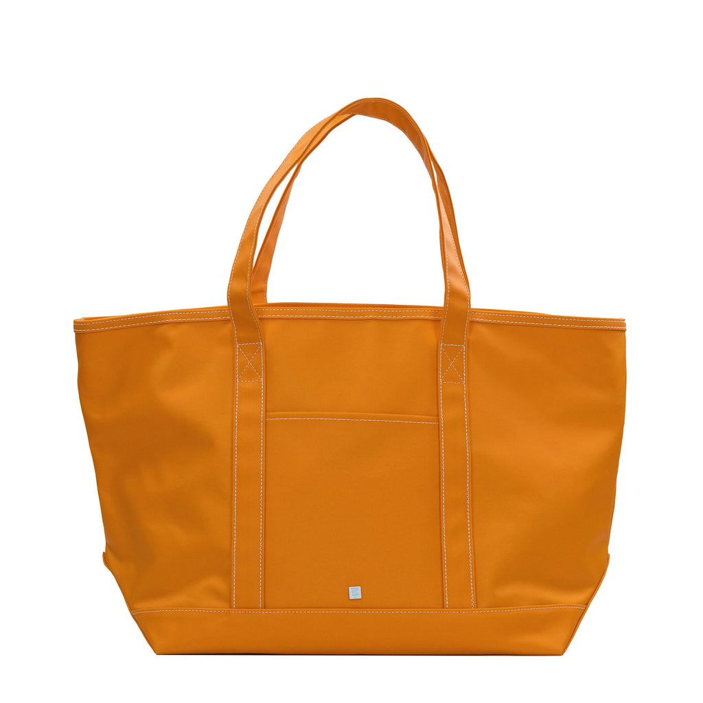 TRVL - Large Maxi Orange Coated Canvas Tote – Navy Blooms