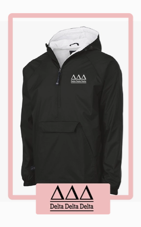 Delta Delta Delta Sorority Rain Jacket - Navy – Navy Blooms