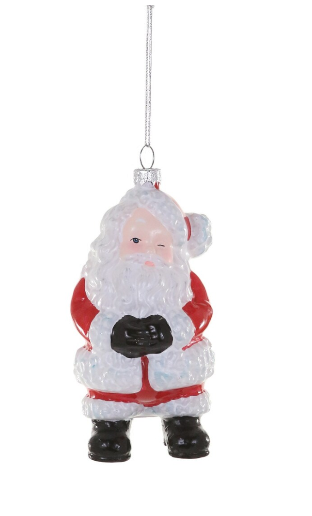 Vintage Santa Clause Ornament – Navy Blooms