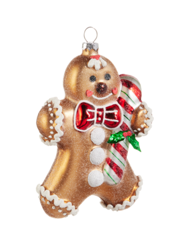 Gingerbread Man Ornament – Navy Blooms
