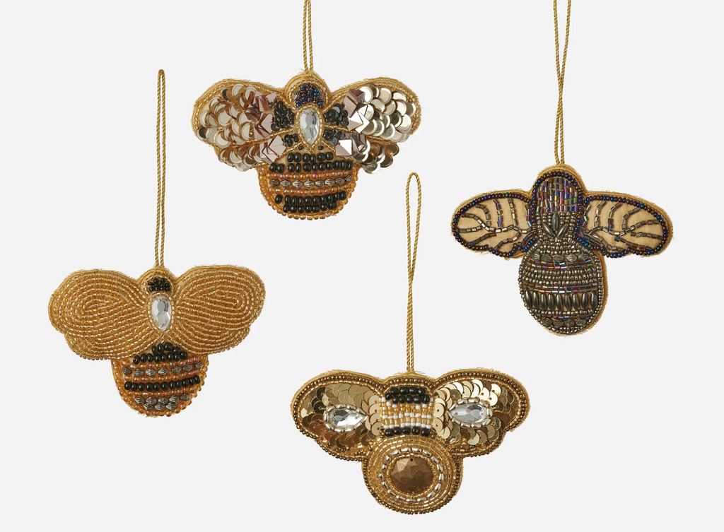 Bumble Bee Ornament – Navy Blooms
